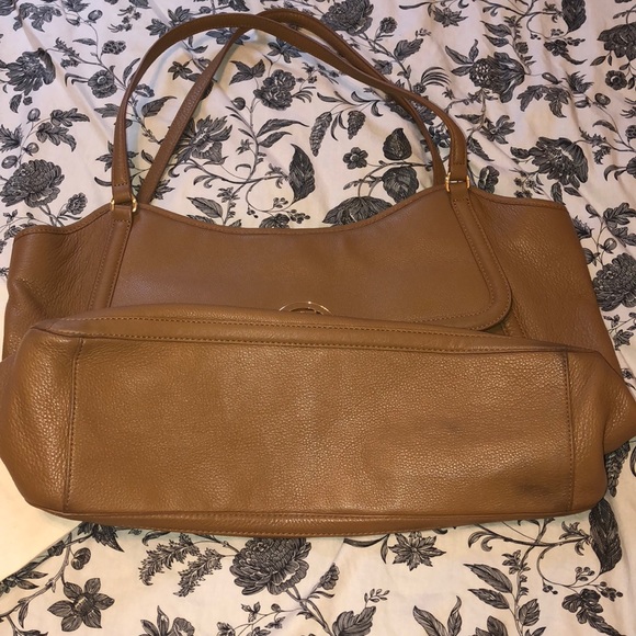 Bags | Tory Burch Brown Leather Tote | Poshmark